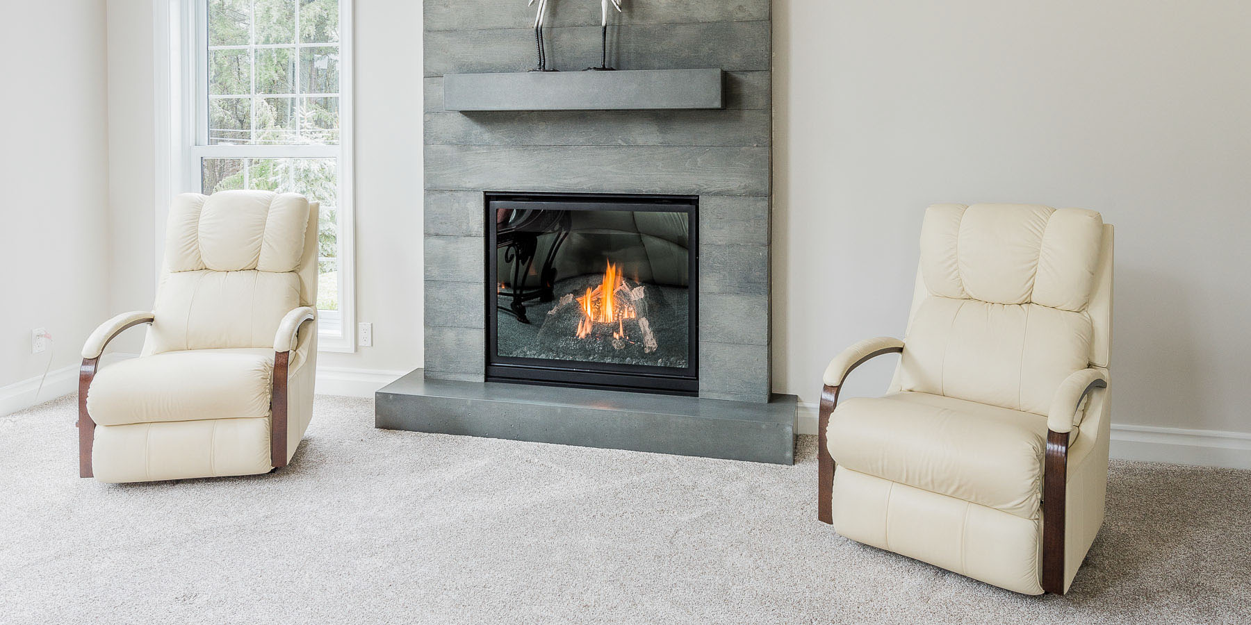 Board-Formed Concrete Fireplace - Anthony Concrete Design