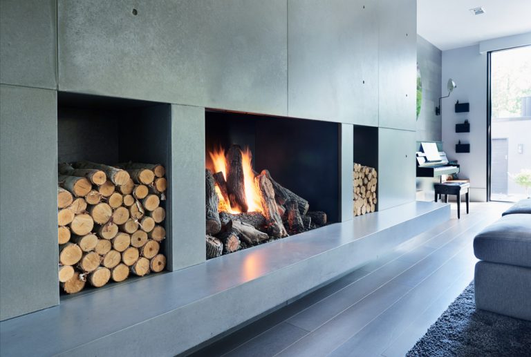 Custom Built Concrete Fireplace Design | Anthony Concrete Design